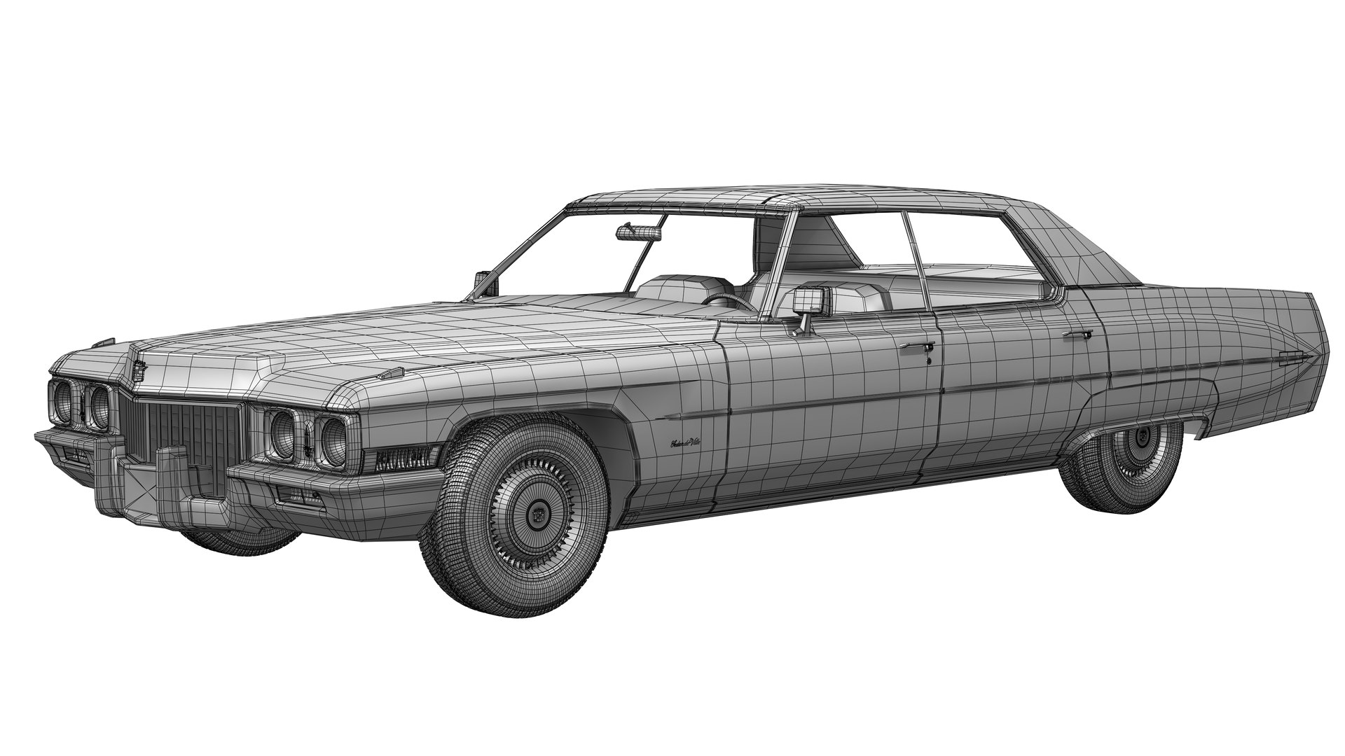 3D Cadillac Sedan DeVille 1971 - TurboSquid 2201126