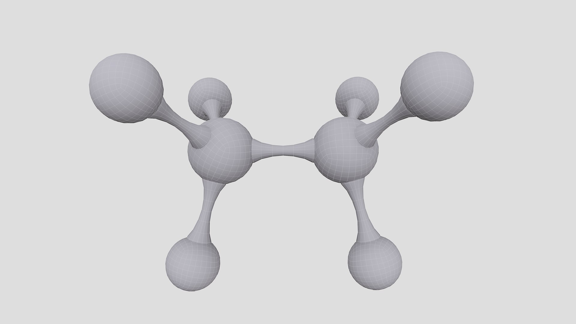 3D Ethane Molecule With PBR 4K 8K - TurboSquid 1943433