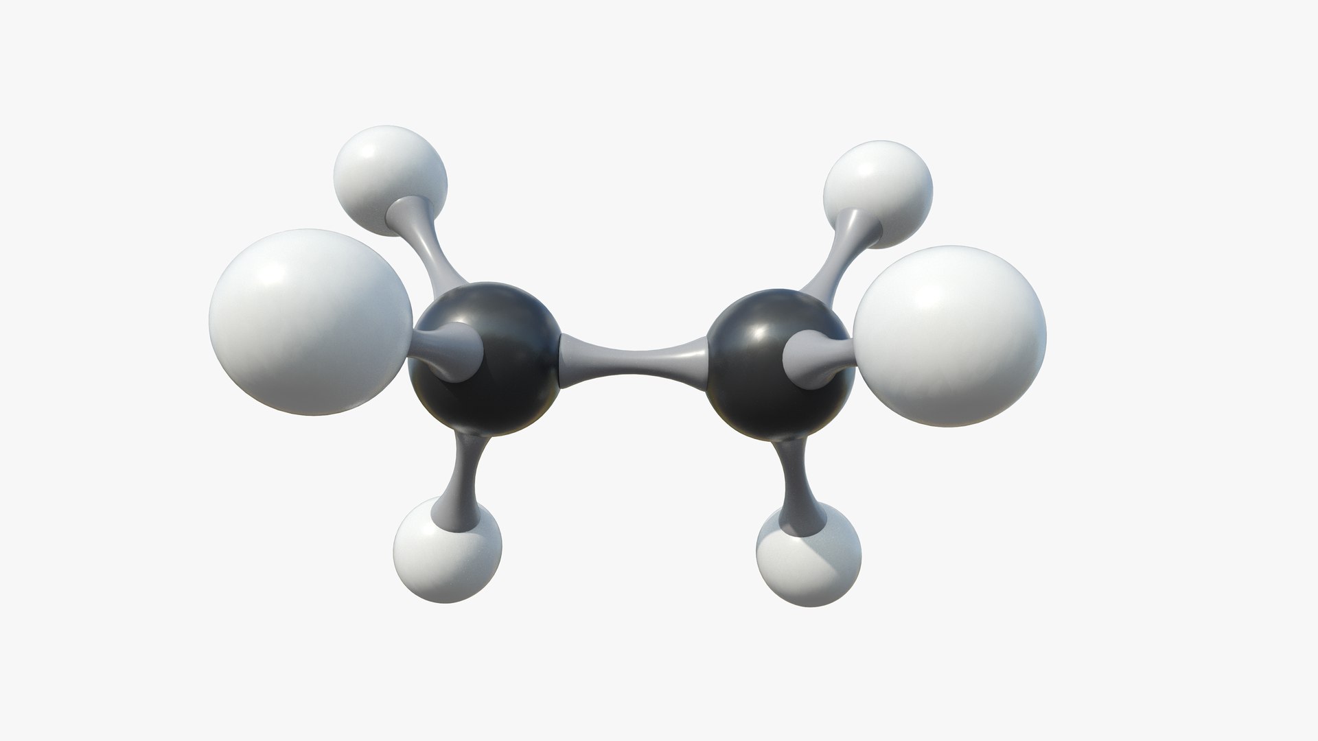 3D Ethane Molecule With PBR 4K 8K - TurboSquid 1943433