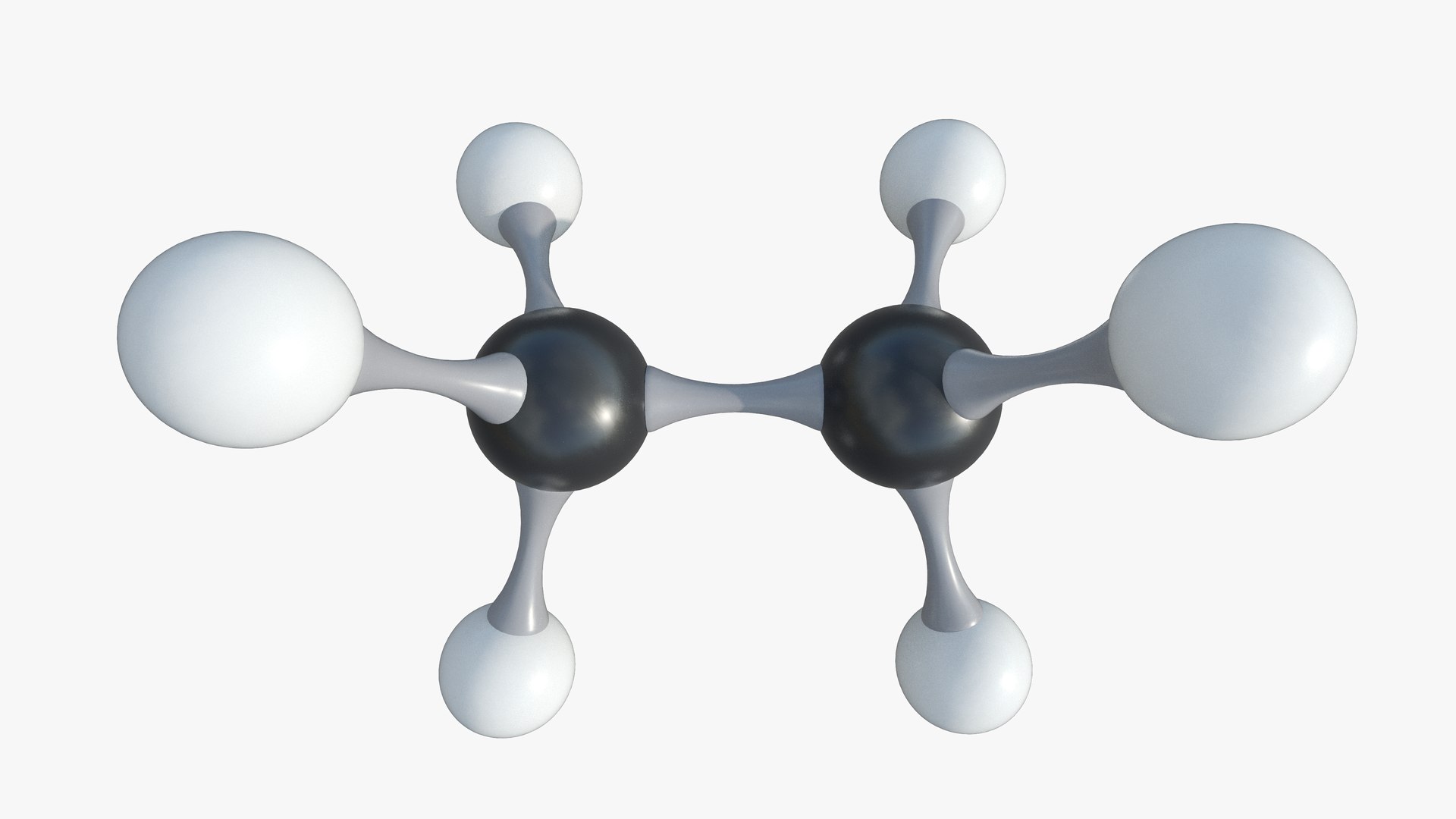 3D Ethane Molecule With PBR 4K 8K - TurboSquid 1943433