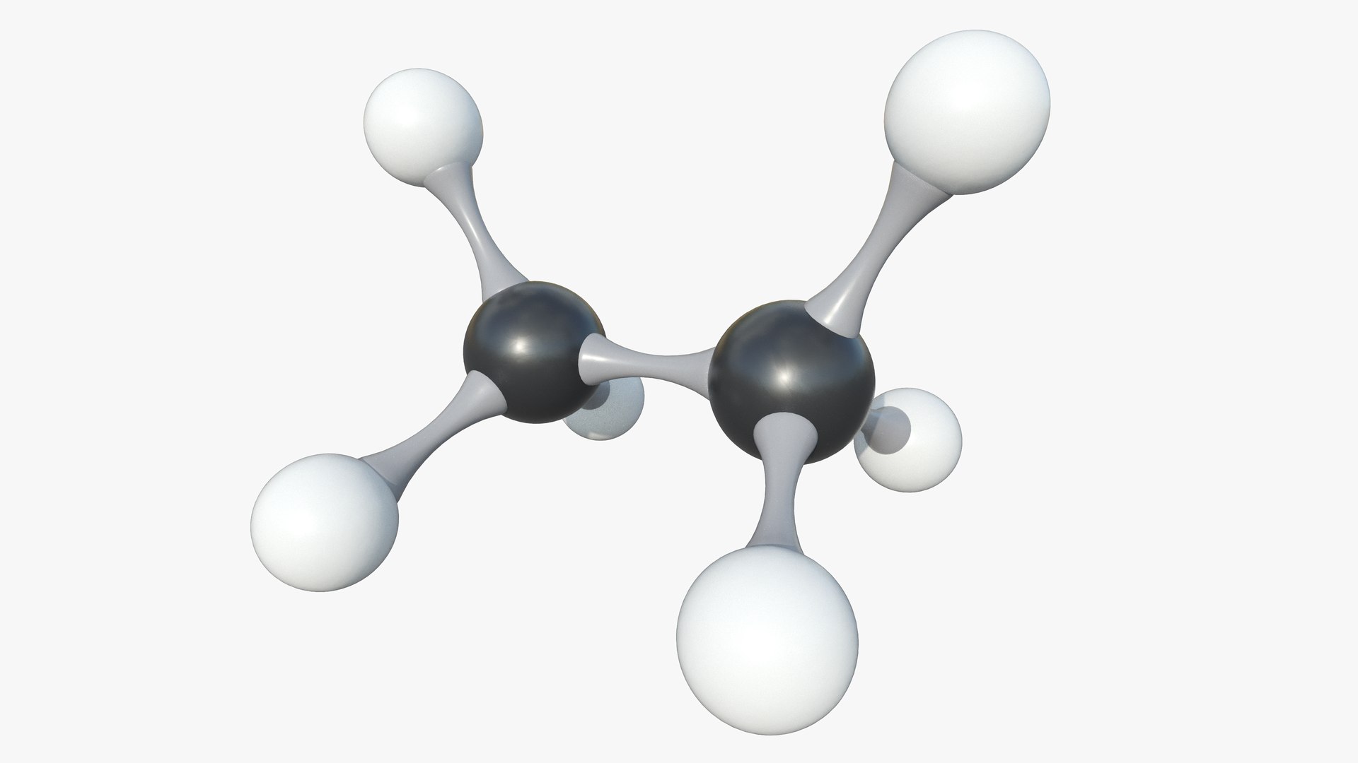 3D Ethane Molecule With PBR 4K 8K - TurboSquid 1943433