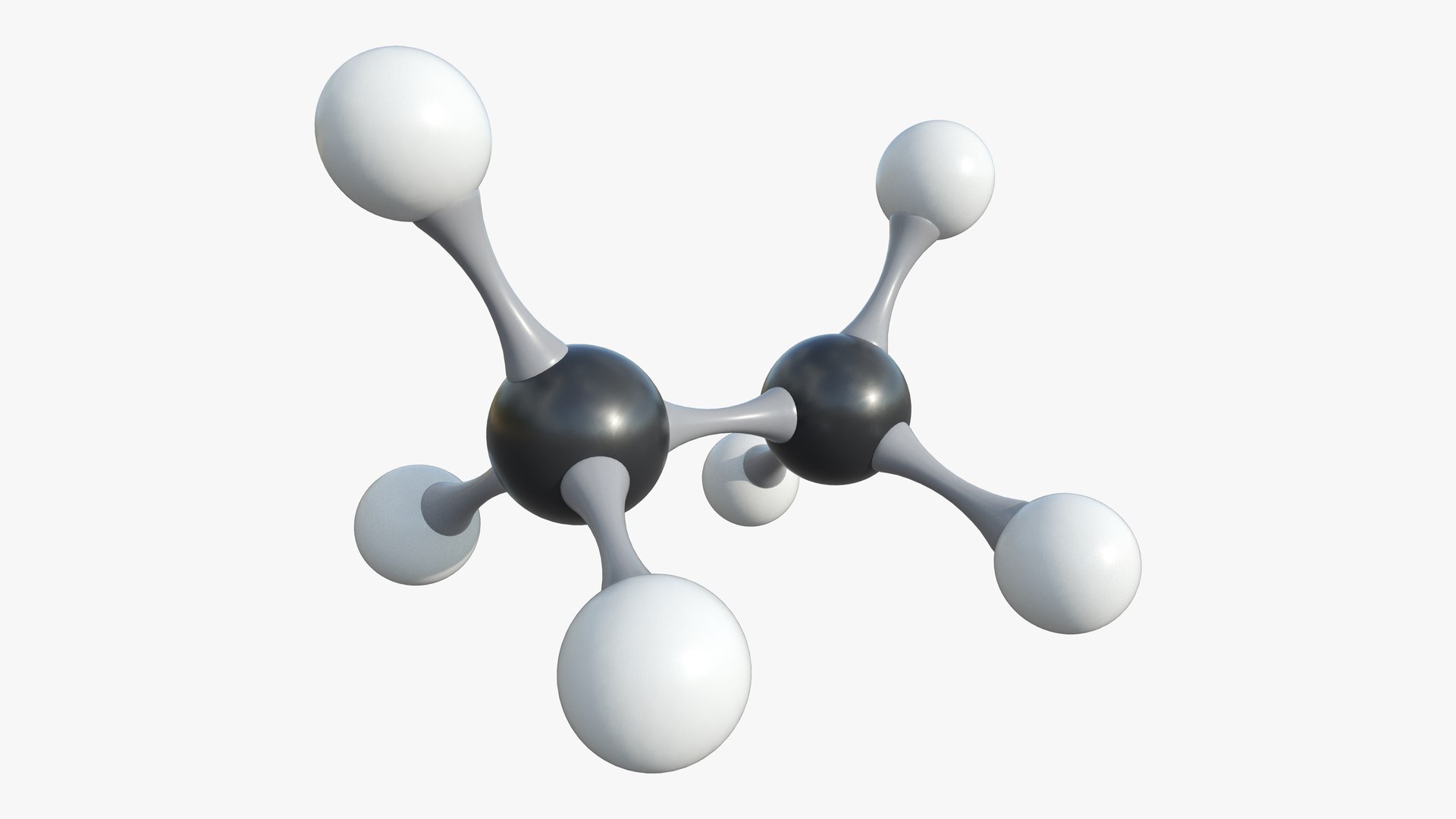 3D Ethane Molecule With PBR 4K 8K - TurboSquid 1943433
