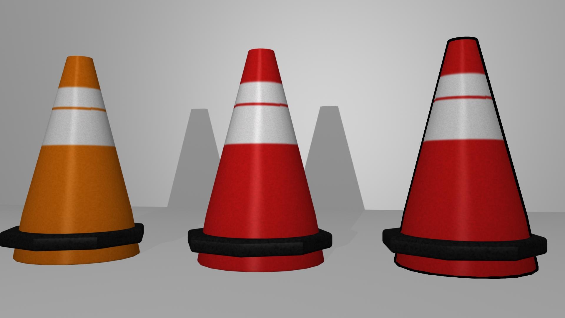 3d model traffic cones