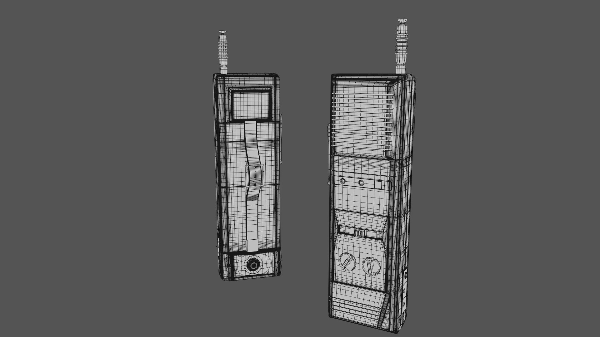 3d Vintage Walkie-talkie Realistic Trc-214 Model