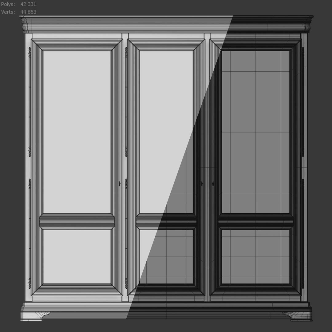 3D model Wardrobe hinged Wardrobe Olivia Belfan - TurboSquid 2093001