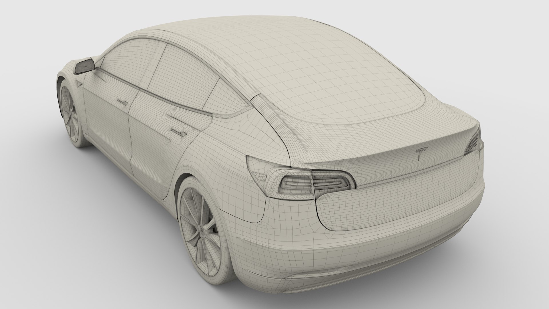 3d Tesla 3 Model