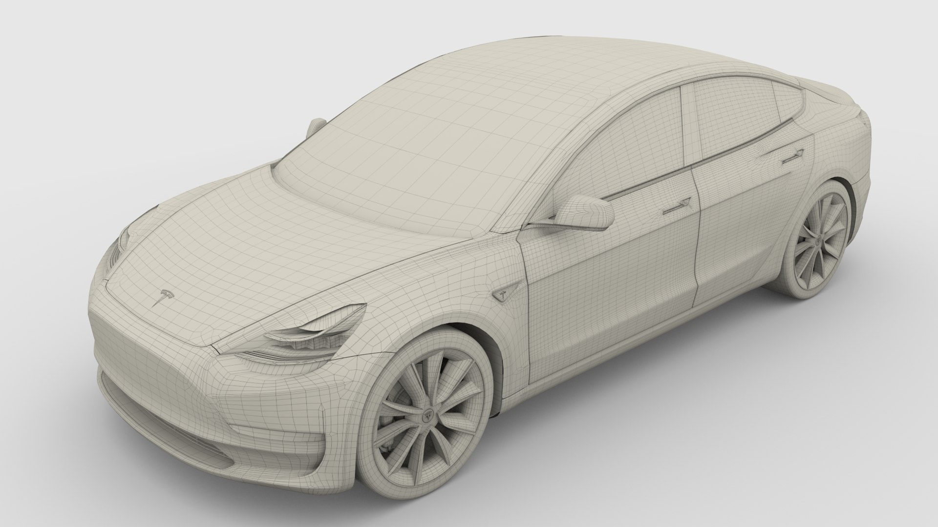 3d Tesla 3 Model