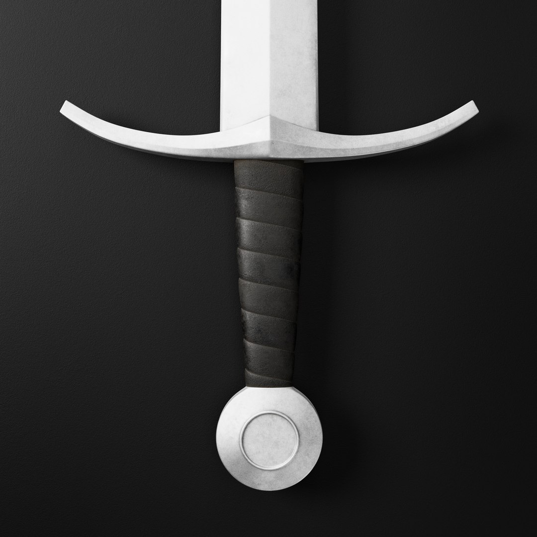 3D Model Medieval Sword 04 Plus Old Texture And Sheath - TurboSquid 2043087