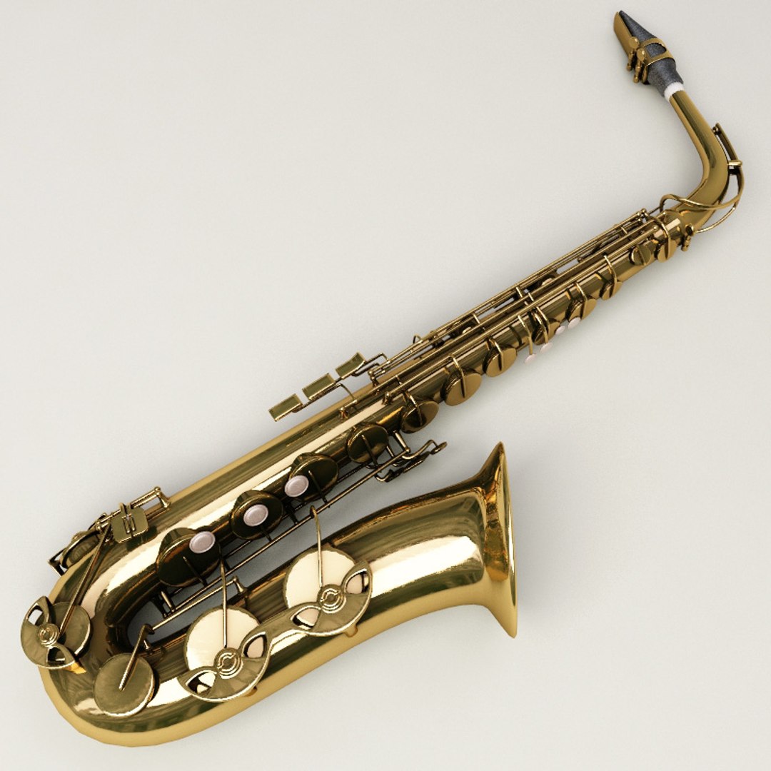 3d Model Saxophone Details Modelled