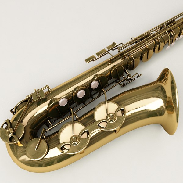 3d model saxophone details modelled