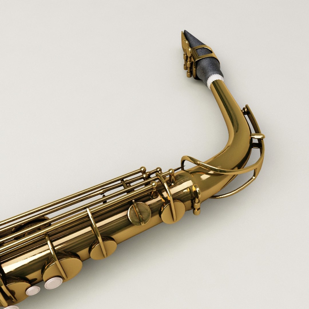 3d Model Saxophone Details Modelled