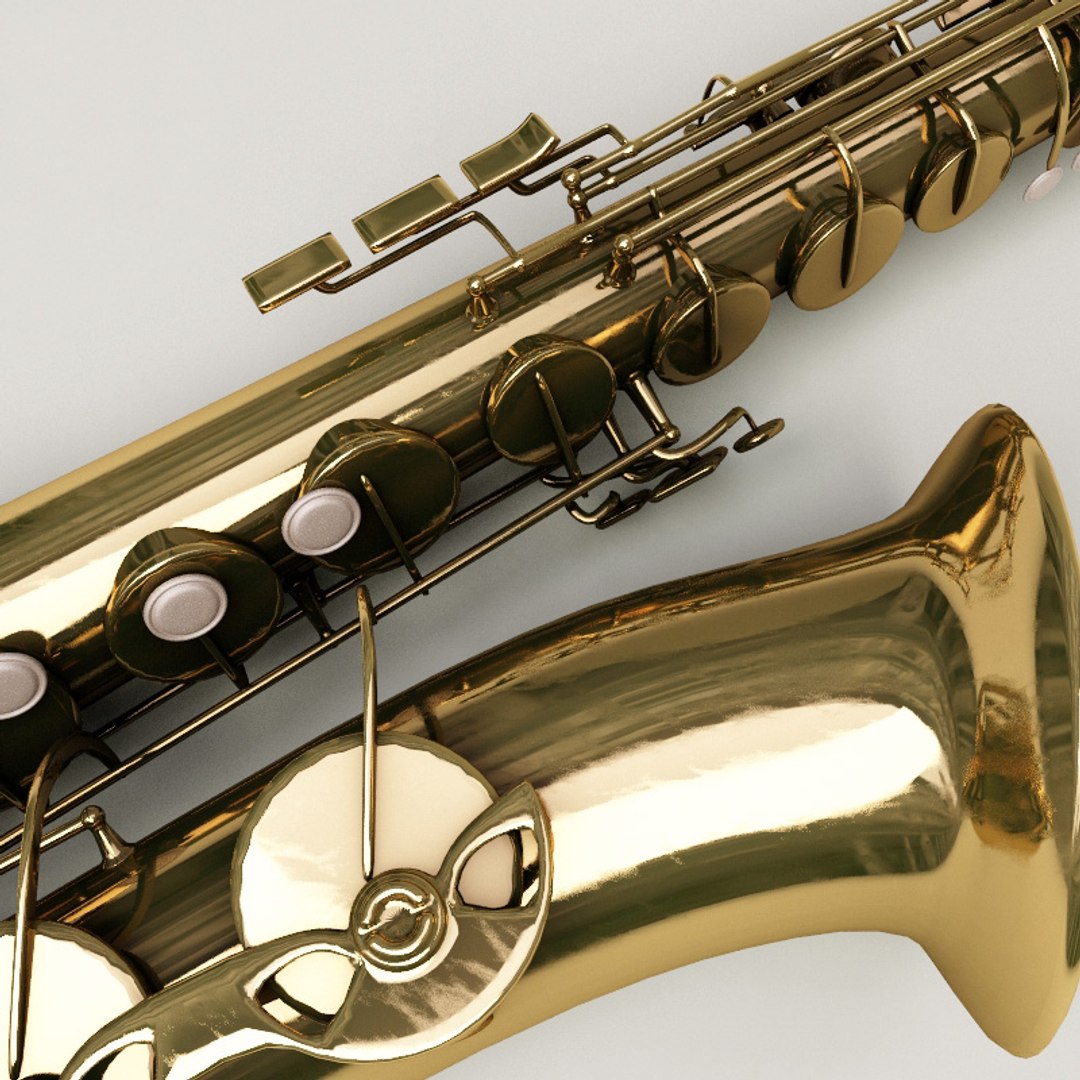 3d Model Saxophone Details Modelled