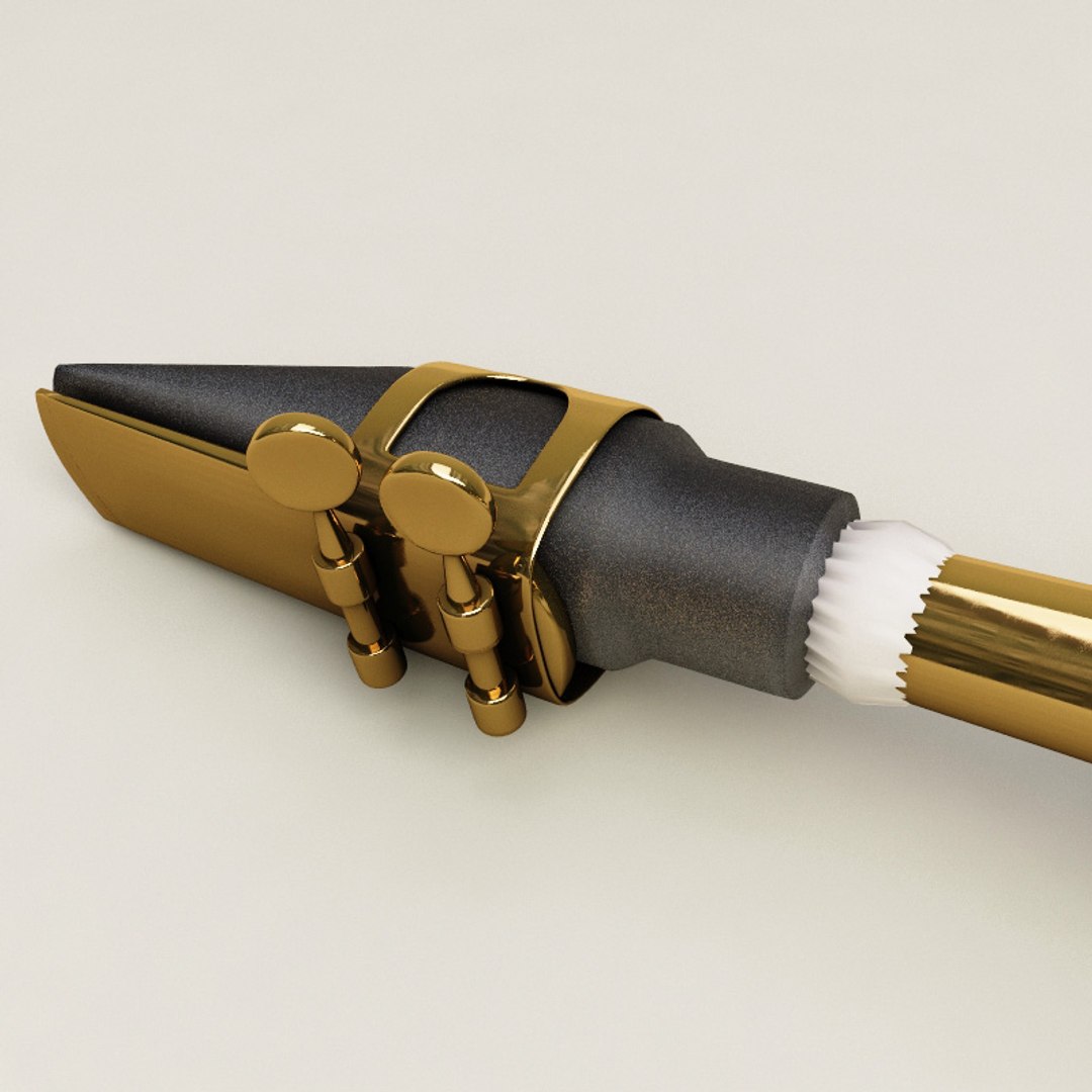 3d Model Saxophone Details Modelled