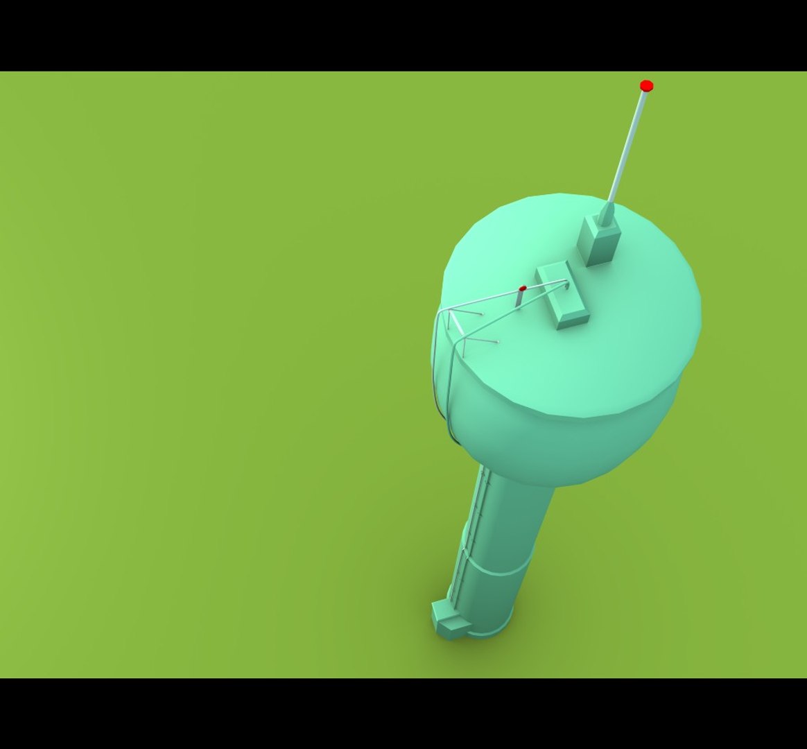 realistic water tower lwo