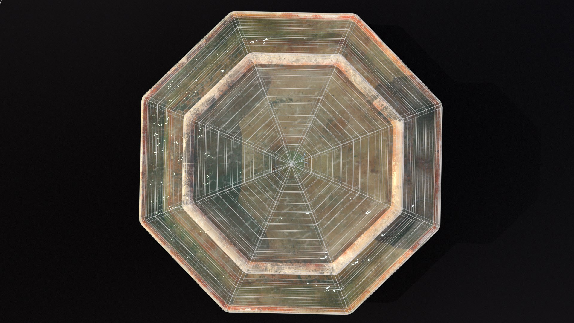 3D Model Octagon Marble Fountain - TurboSquid 2198330