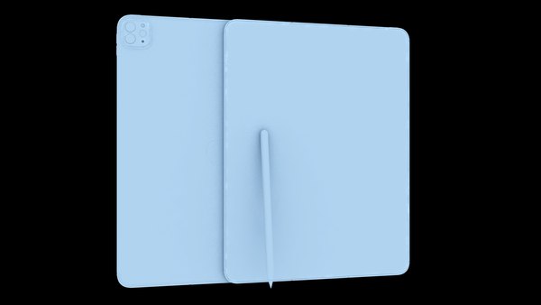 Apple iPad Pro 129 2021 은색 연필 포함 3D 모델 - TurboSquid 1765490
