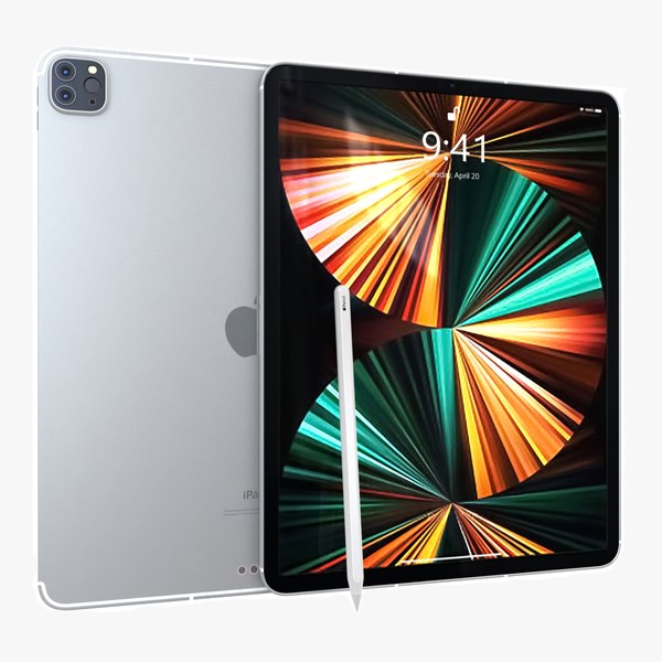 modelo 3d Apple iPad Pro 129 2021 Plata con lápiz - TurboSquid 1765490