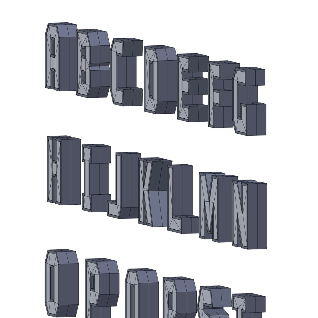 Roman Alphabet 3D Model - TurboSquid 1283016