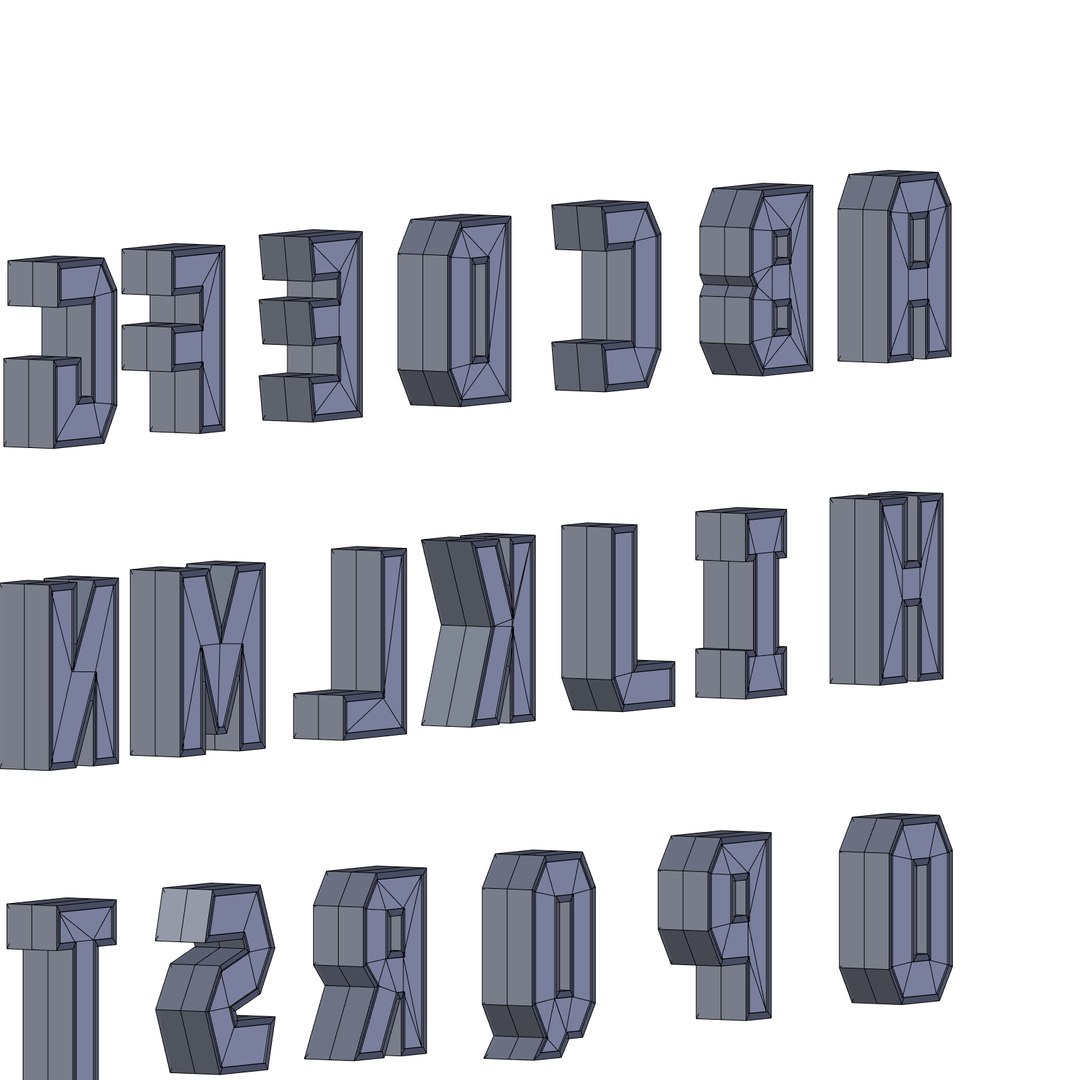 Roman Alphabet 3D Model - TurboSquid 1283016