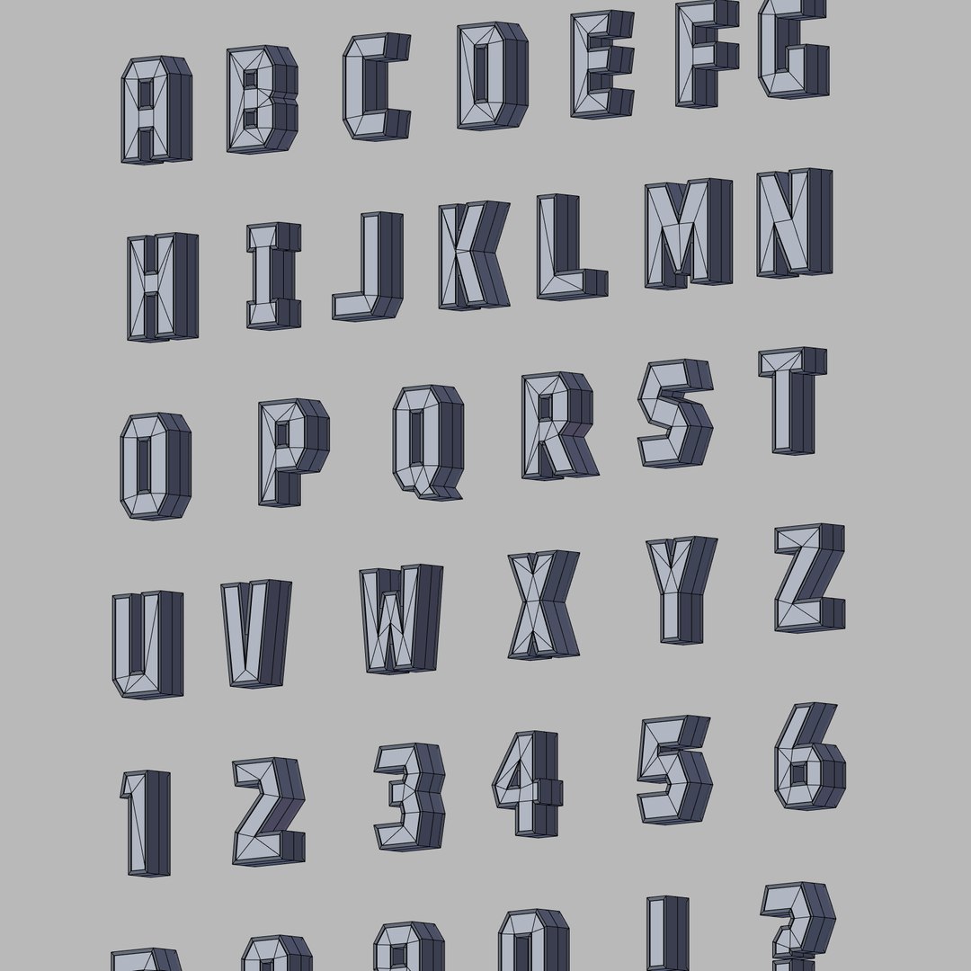 Roman Alphabet 3D Model - TurboSquid 1283016