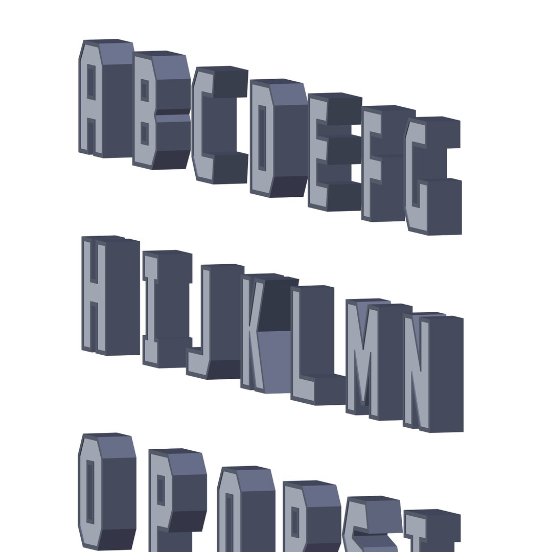 Roman Alphabet 3D Model - TurboSquid 1283016