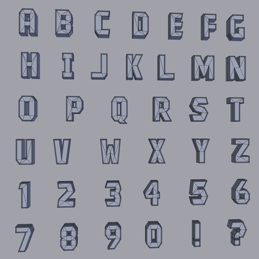 Roman Alphabet 3D Model - TurboSquid 1283016