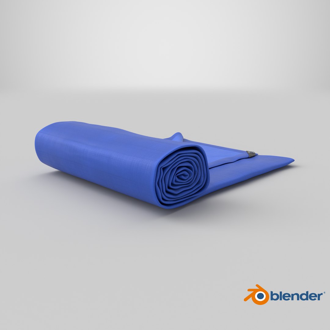 Waterproof Tarpaulin Cover Blue 3D Model - TurboSquid 2516654