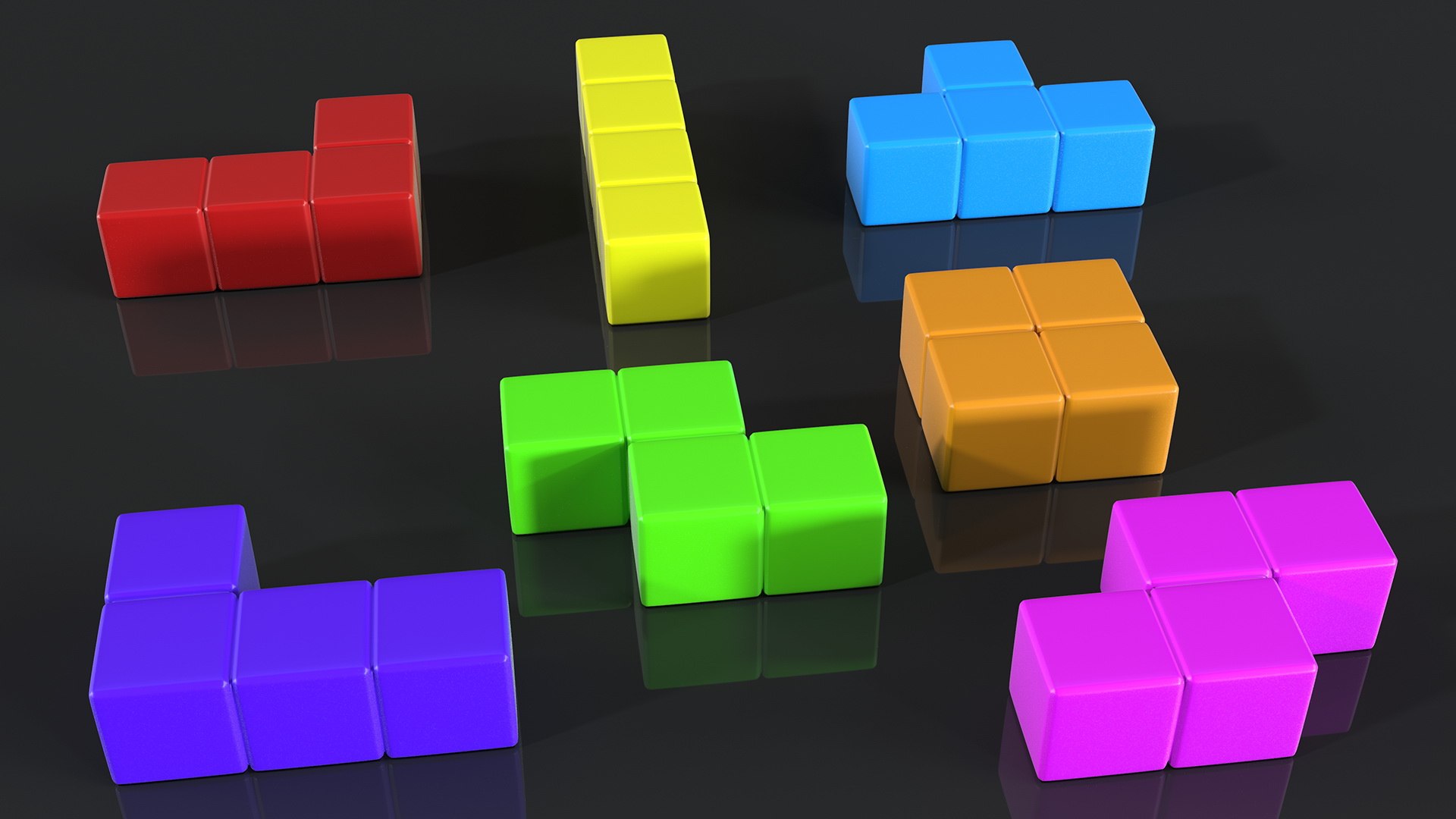 Tetris Bricks Set 3D Model - TurboSquid 1545707