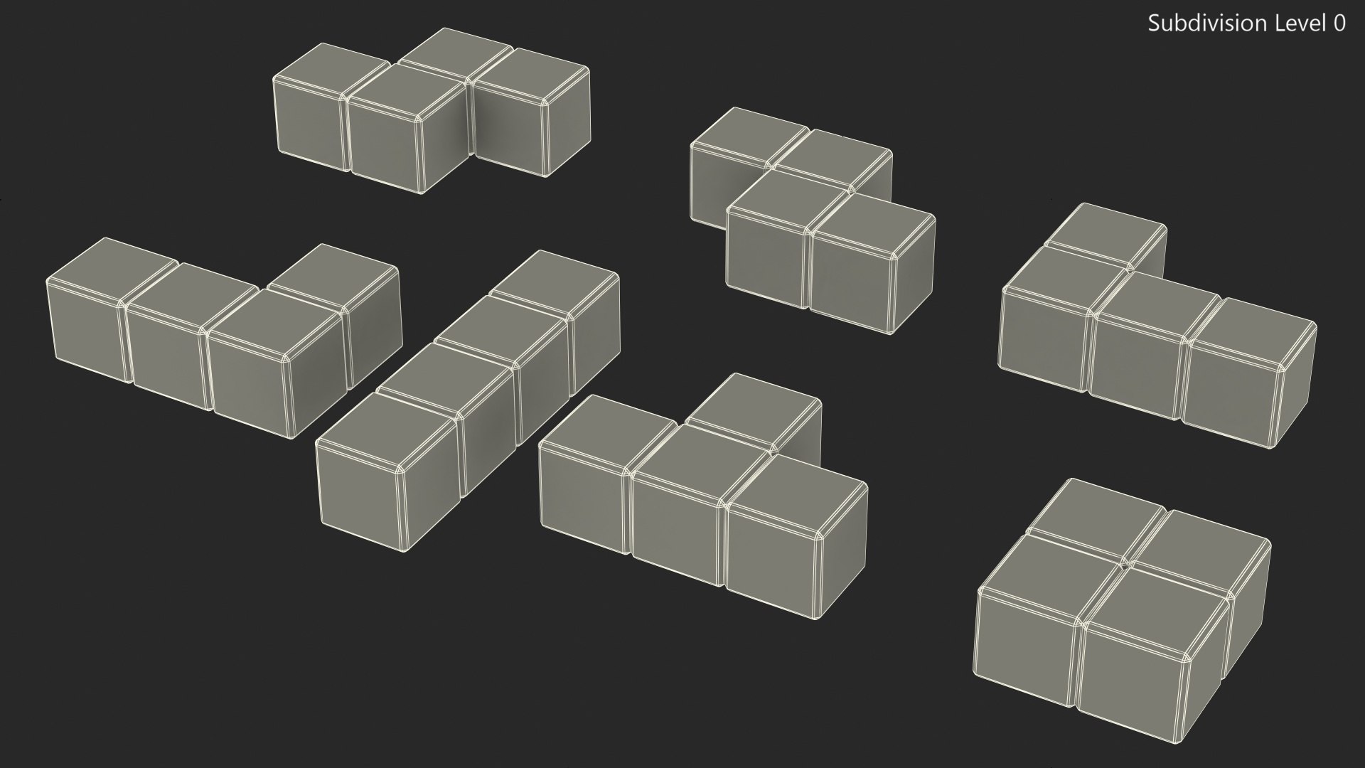 Tetris Bricks Set 3D Model - TurboSquid 1545707
