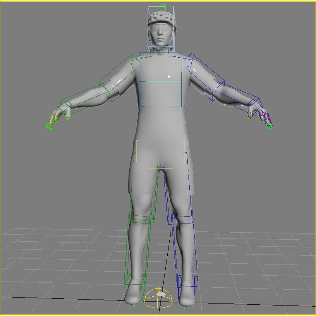 3d model man rigged