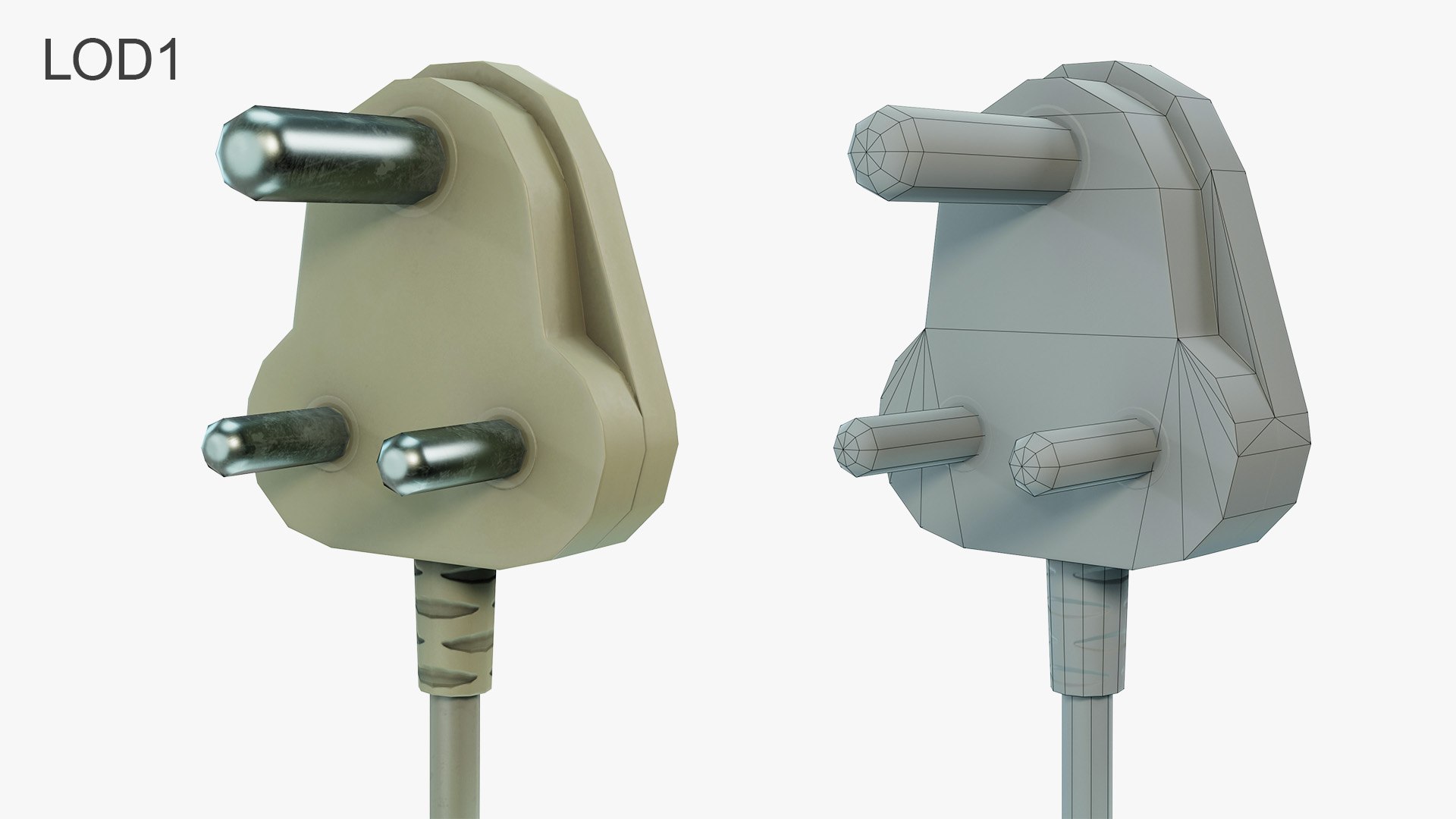 3D Model Electrical Plug Type M BS546 - TurboSquid 2276485