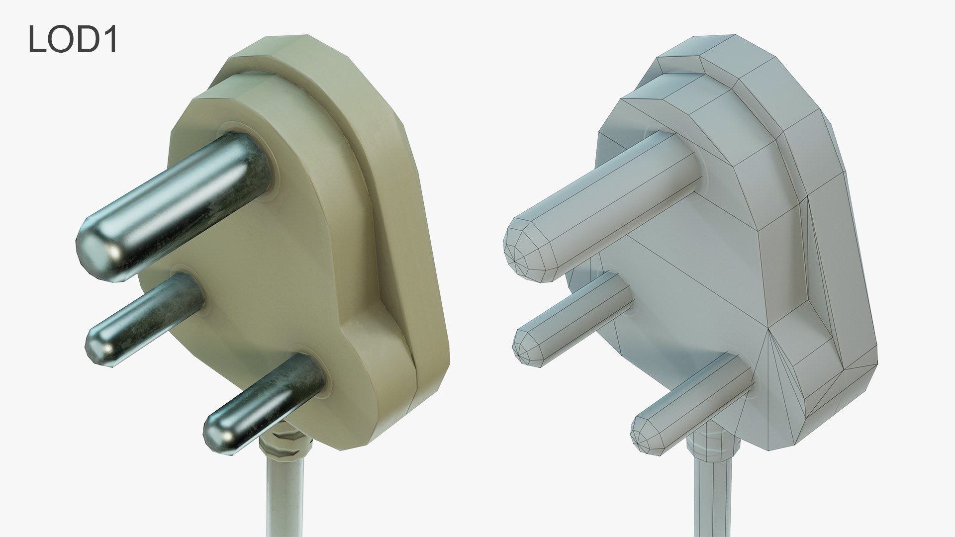 3D Model Electrical Plug Type M BS546 - TurboSquid 2276485