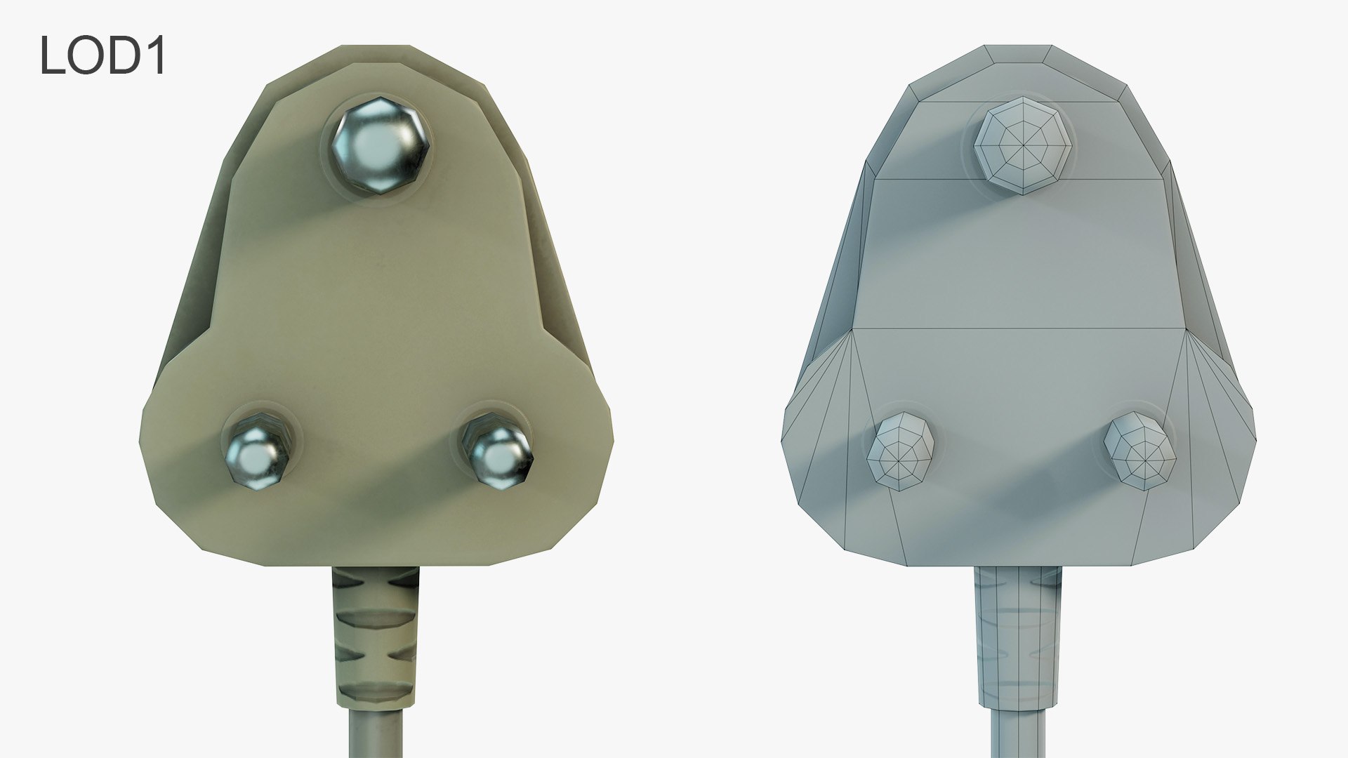 3D Model Electrical Plug Type M BS546 - TurboSquid 2276485
