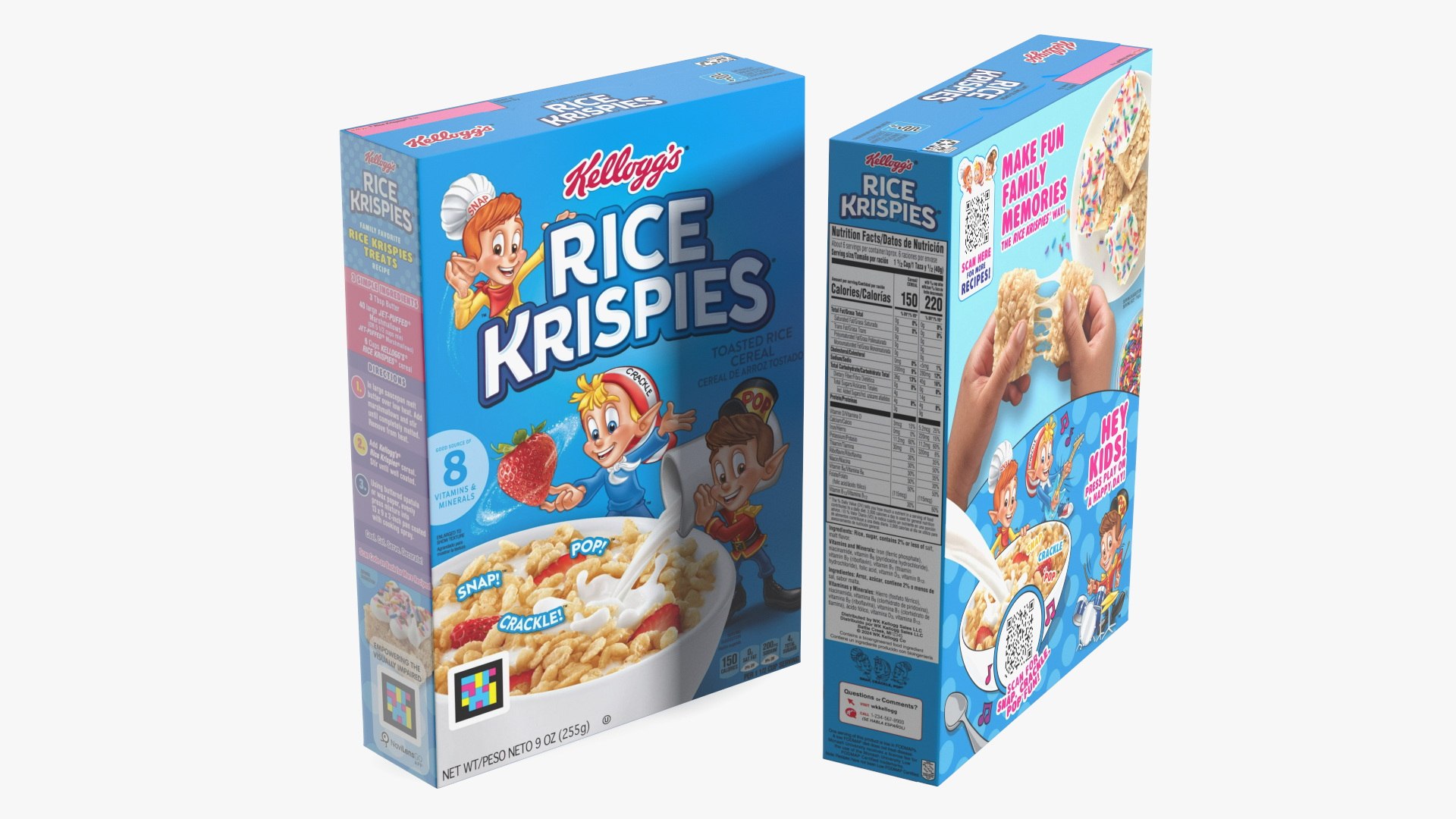 3D Rice Krispies Cereal Box Kelloggs Model - TurboSquid 2345963