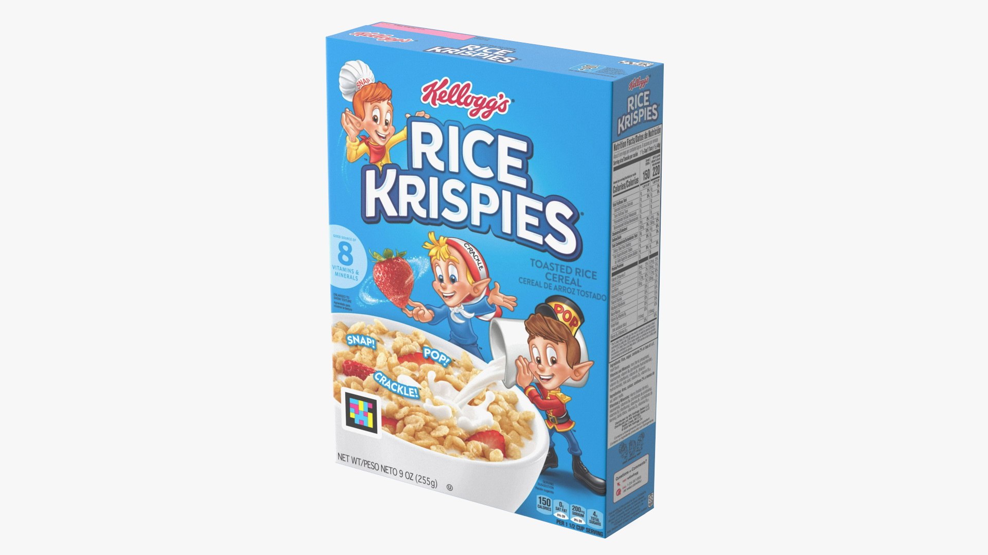 3D Rice Krispies Cereal Box Kelloggs Model - TurboSquid 2345963