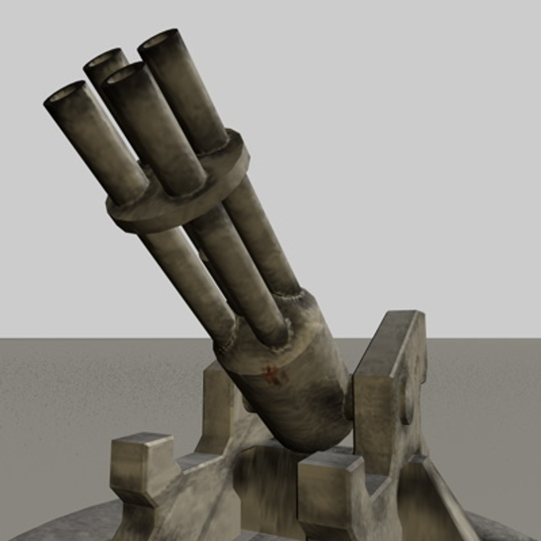 3d model of old flak gun
