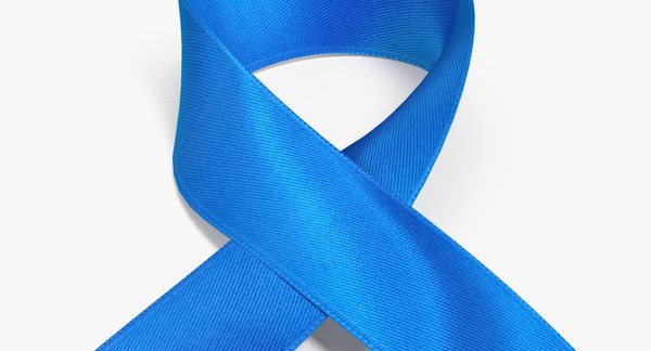 Blue ribbon awareness symbol 3D - TurboSquid 1250229