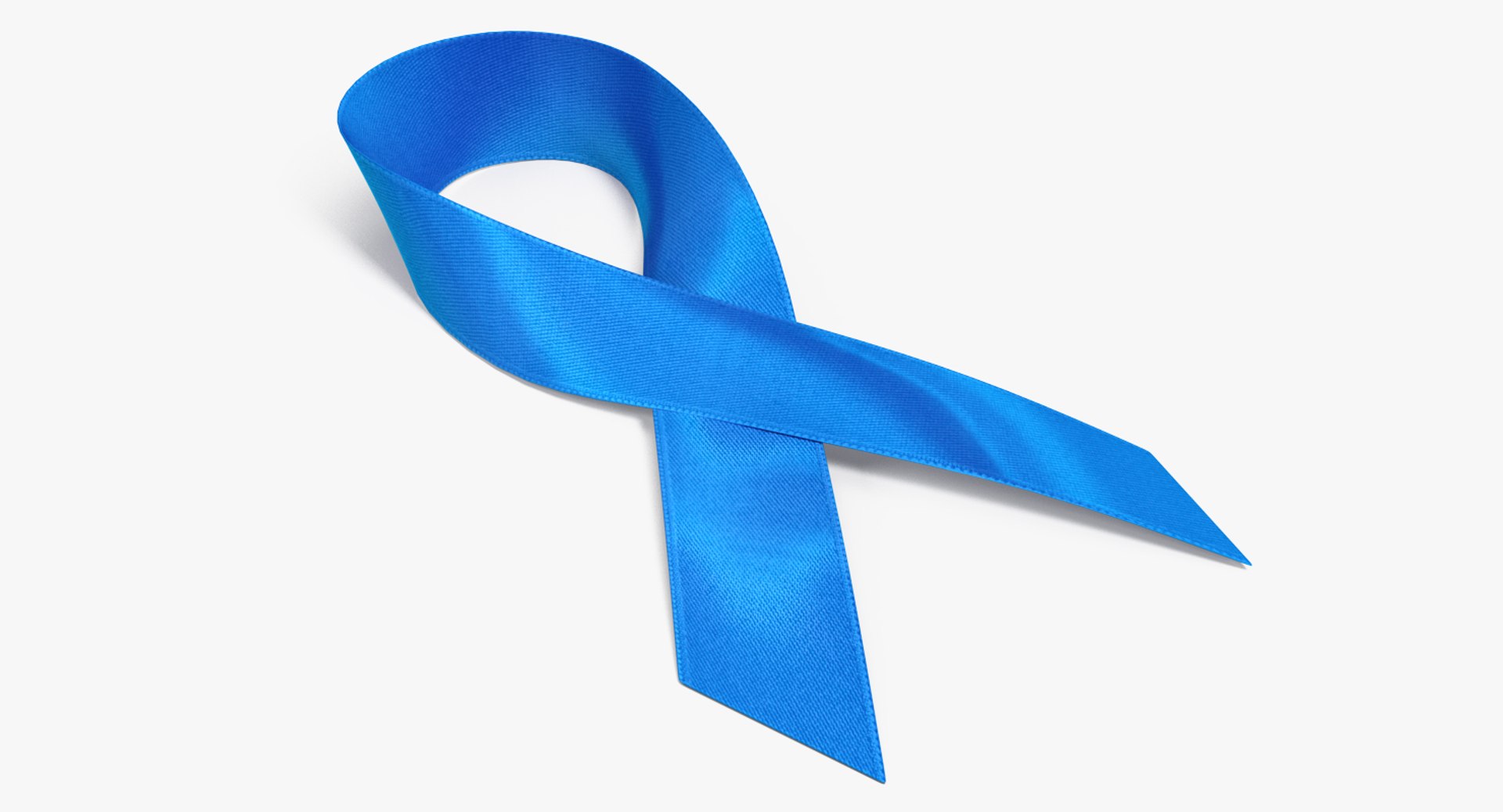 Blue Ribbon Awareness Symbol 3D - TurboSquid 1250229