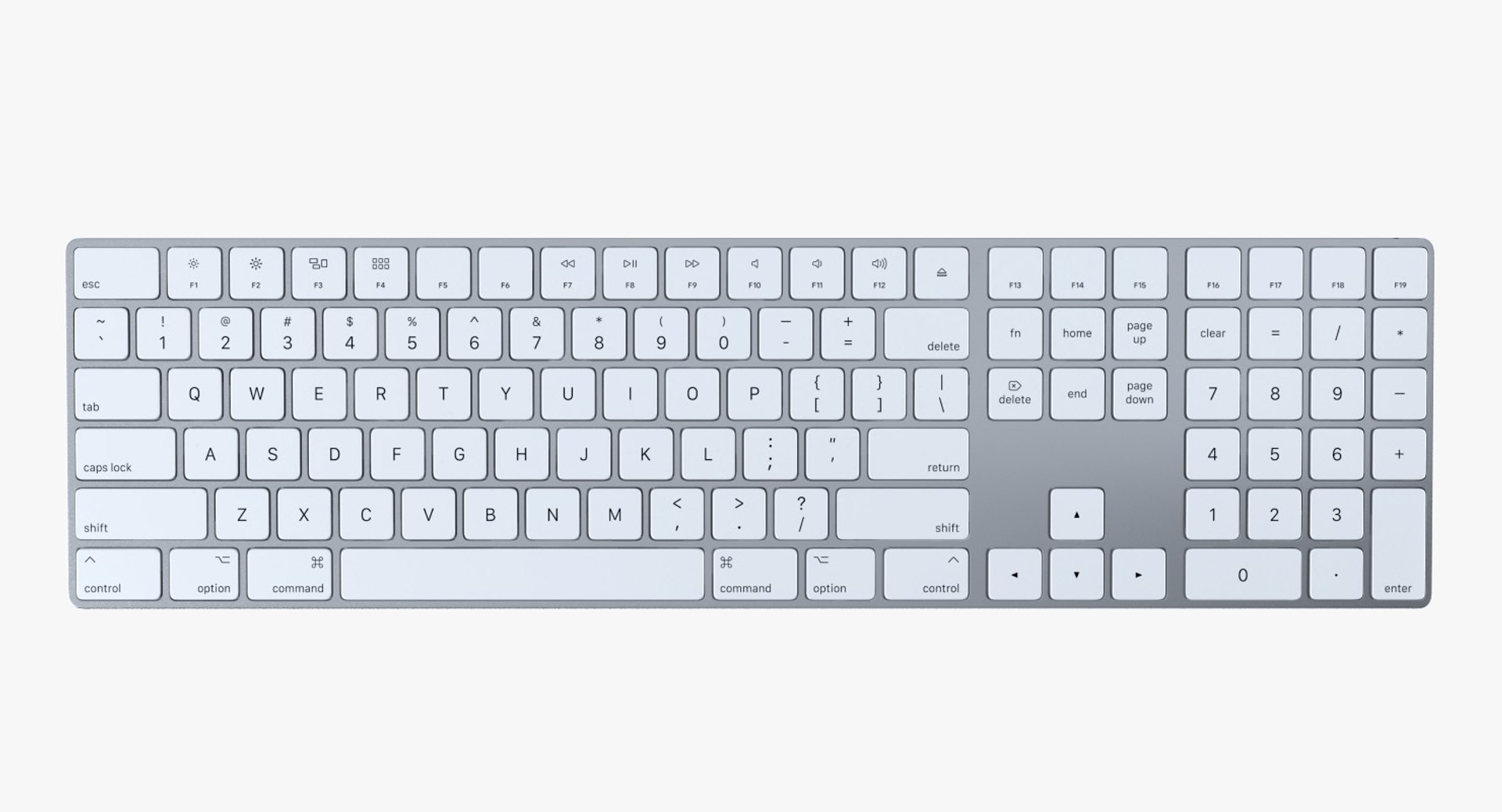 Apple Wireless Keyboards Keys Model - TurboSquid 1375436