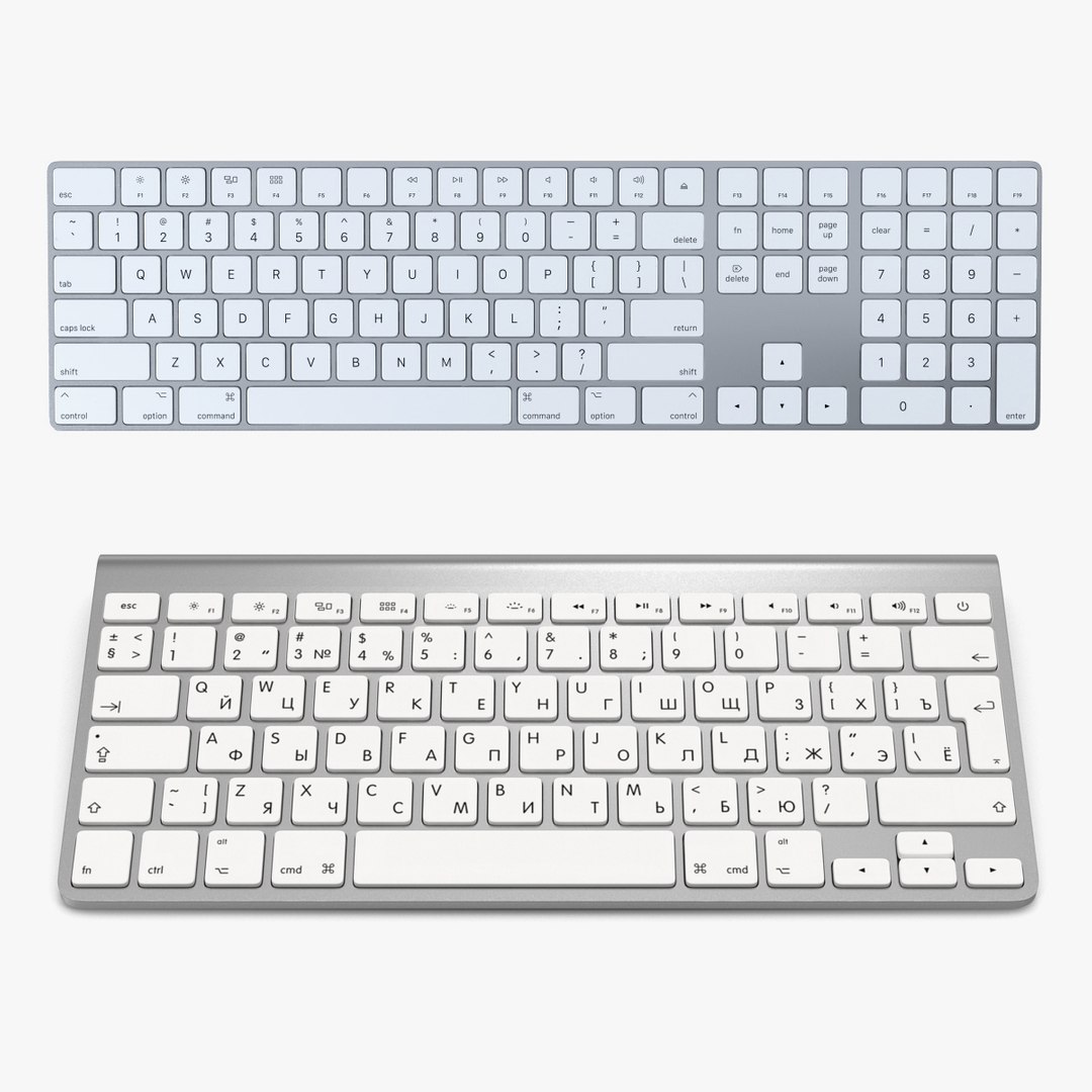 Apple Wireless Keyboards Keys Model - TurboSquid 1375436