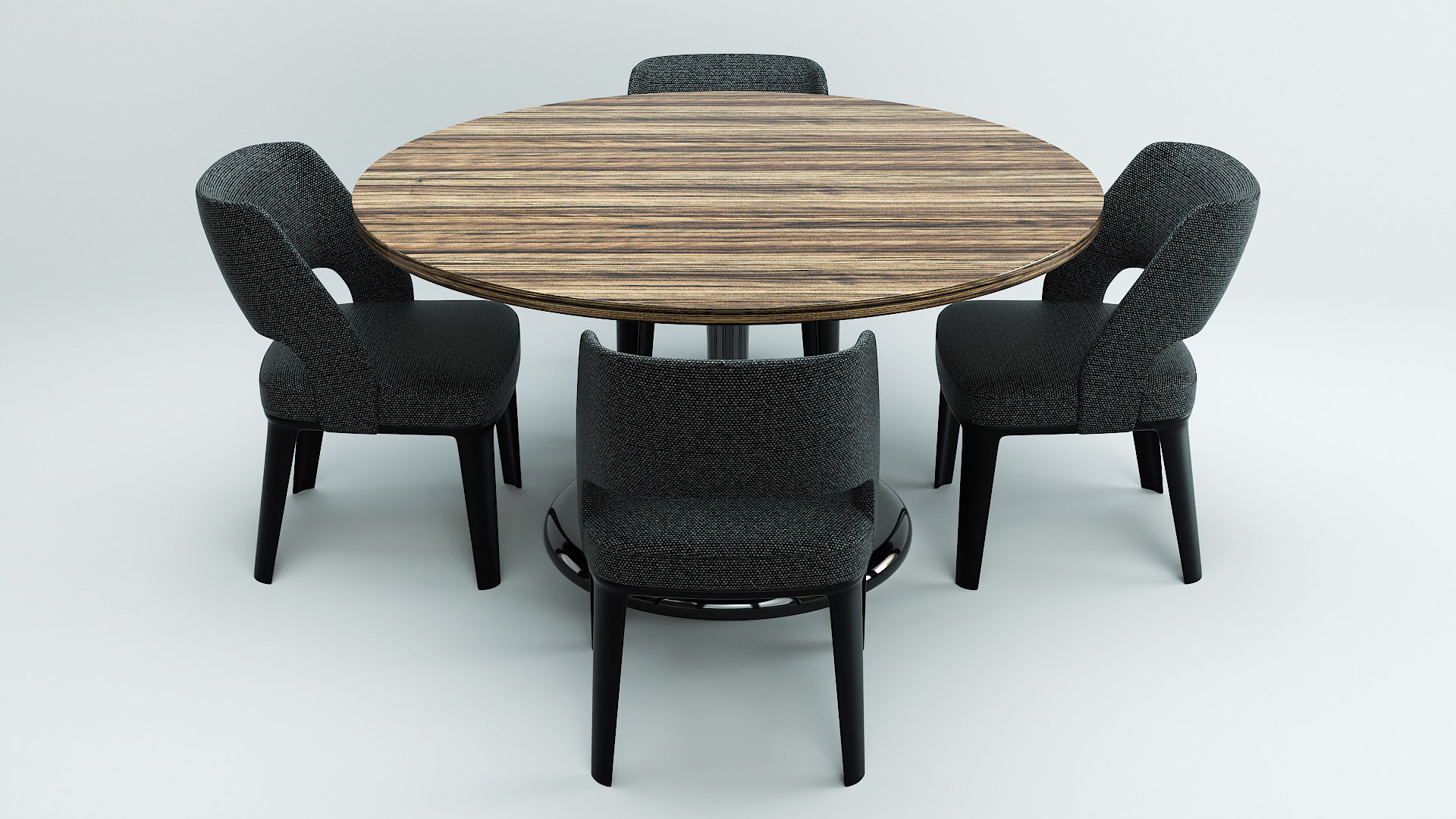 3D Minotti Neto Table And Owen Chairs - Cinema 4D Octane PBR Model ...