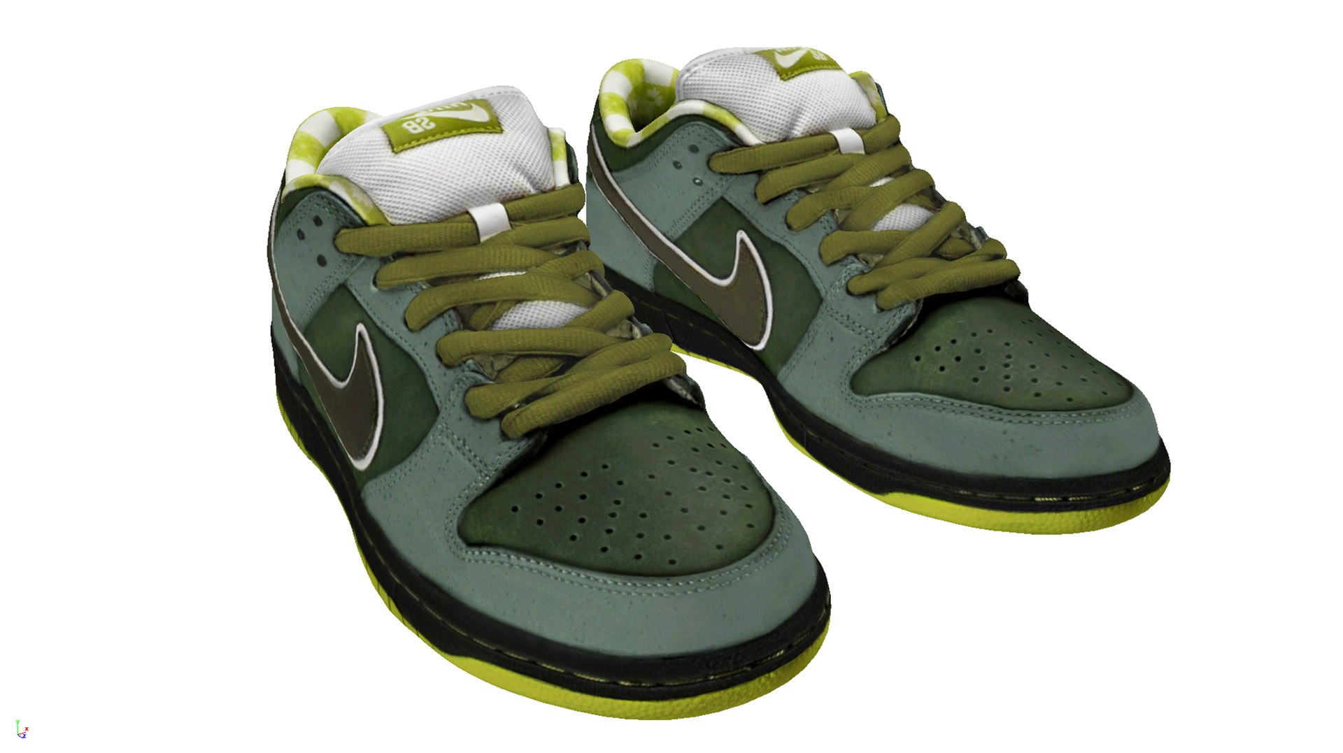 3D Model Concepts X Nike SB Dunk Low Green Lobster - TurboSquid 1873407