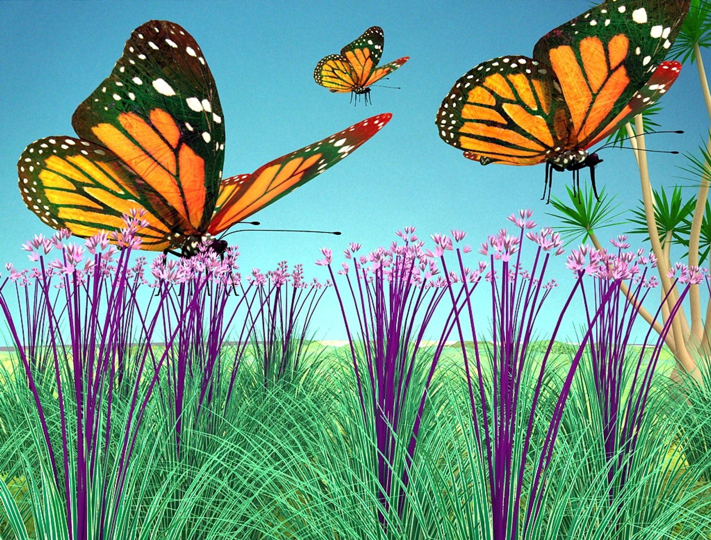 3d butterfly fly model