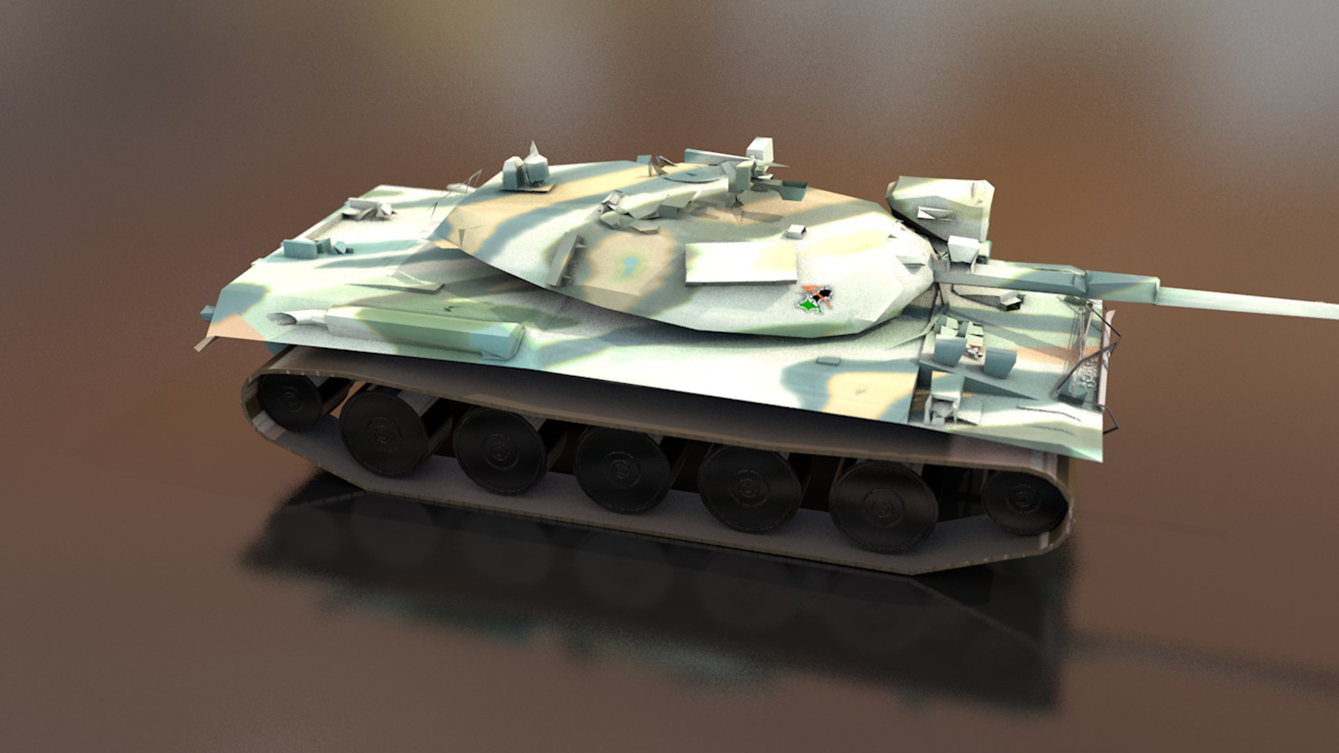 Type 74 main battle tank model - TurboSquid 1446135