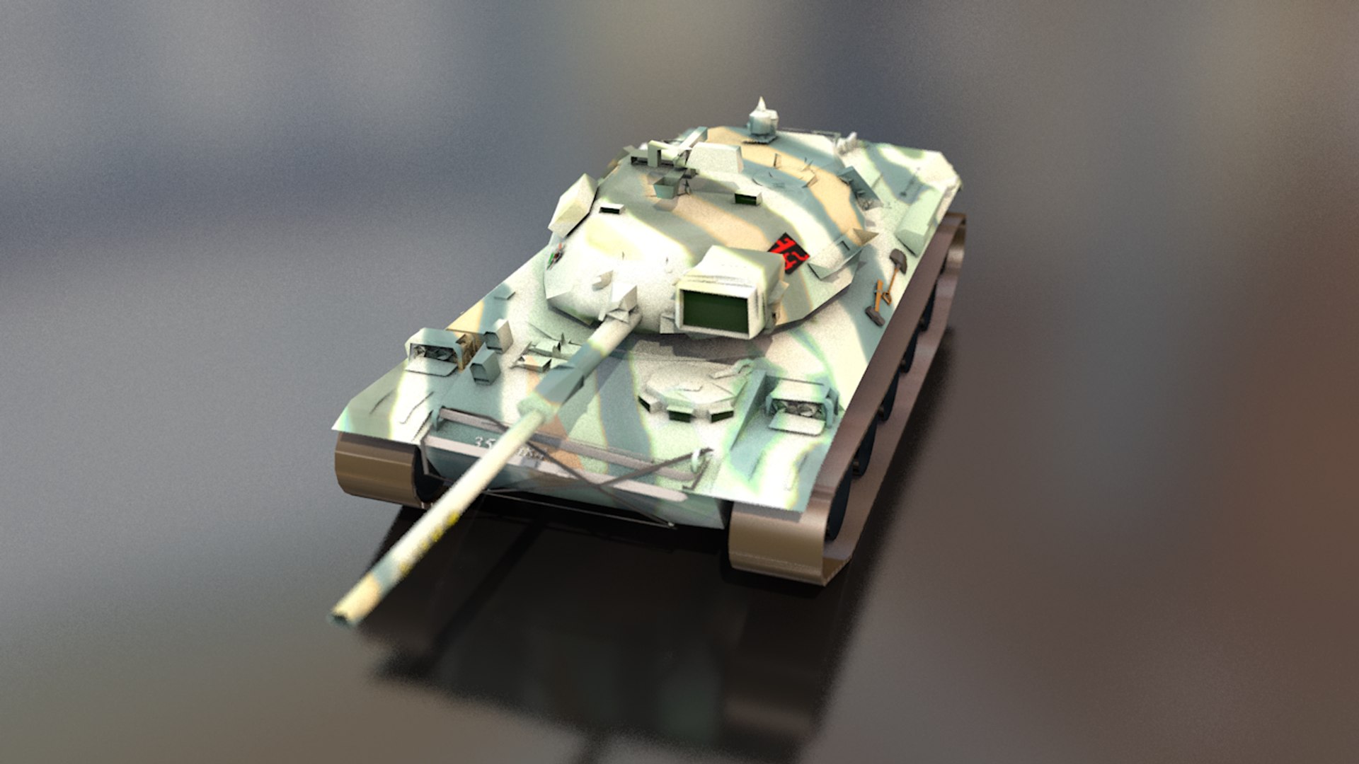 Type 74 main battle tank model - TurboSquid 1446135