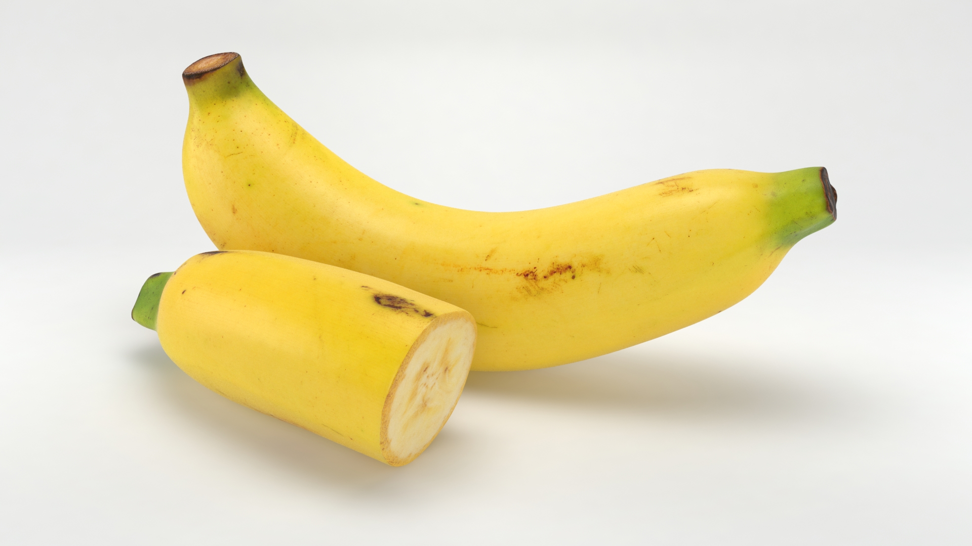 Whole And Half Banana 3D Model - TurboSquid 1829948