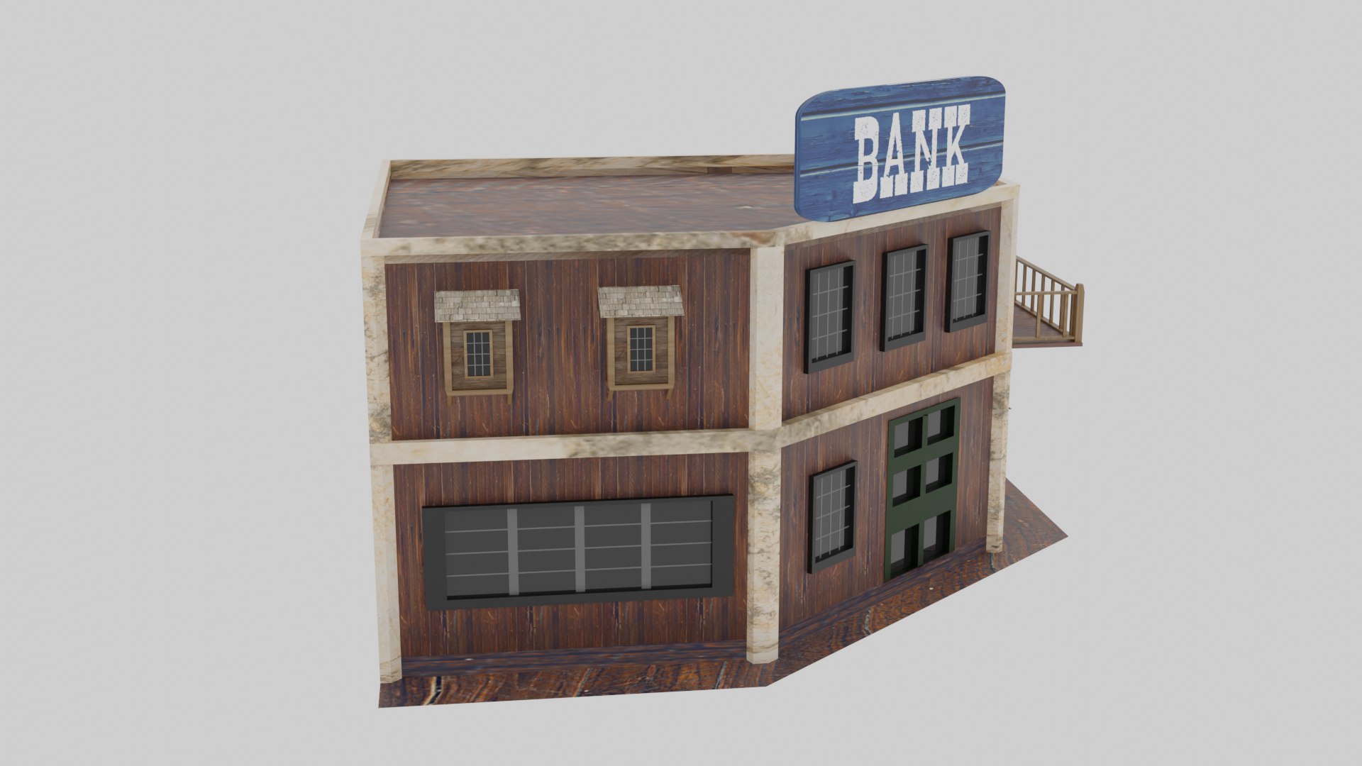 Wild West - Bank 3D model - TurboSquid 1924201