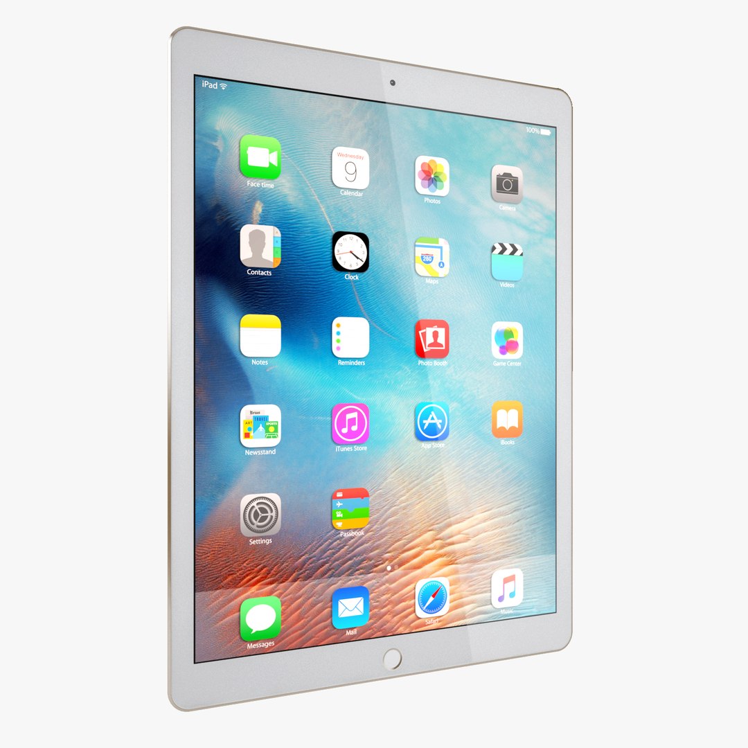 3d apple ipad pro gold