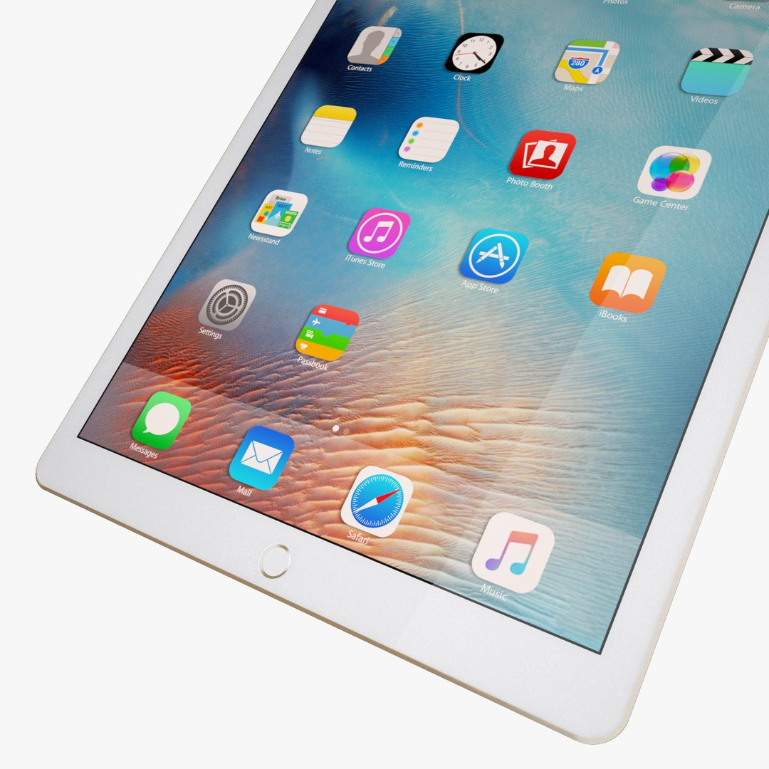 3d apple ipad pro gold