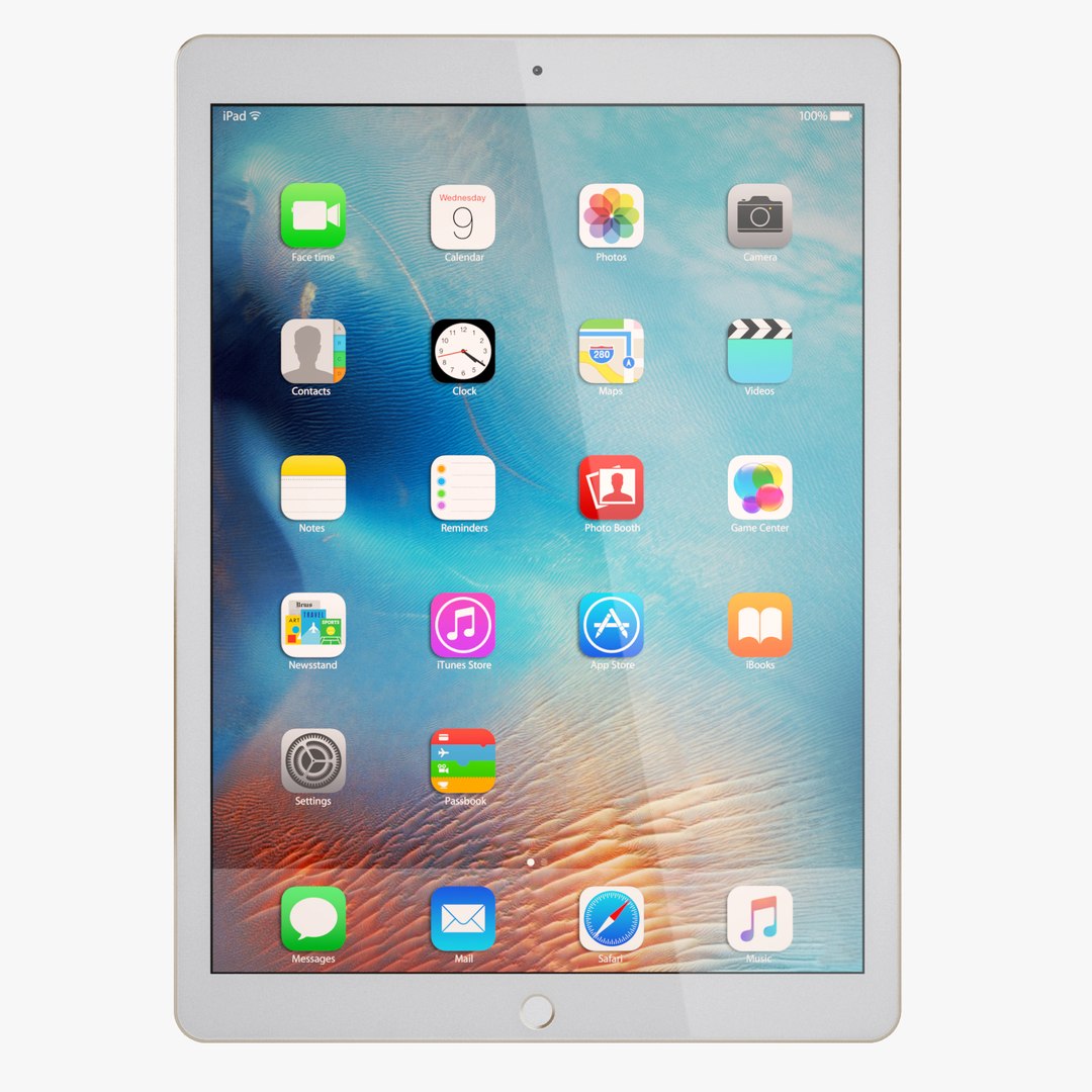 3d apple ipad pro gold